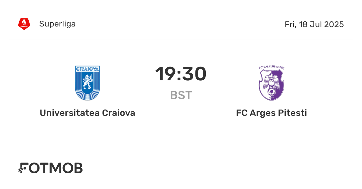 Universitatea Craiova vs FC Arges Pitesti - marcador en vivo ...