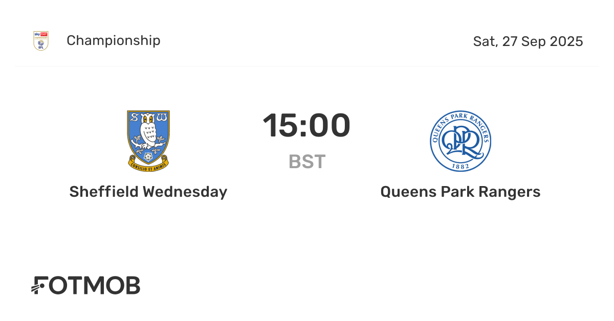 Sheffield Wednesday vs Queens Park Rangers - live score, predicted ...