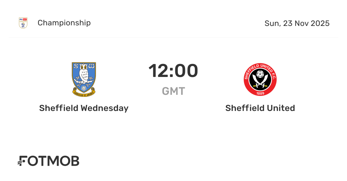 Sheffield Wednesday vs Sheffield United - live score, predicted lineups ...