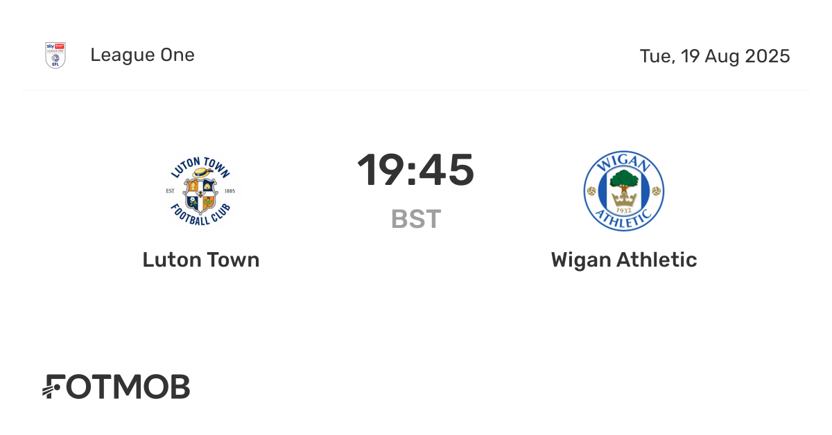 Luton Town vs Wigan Athletic - live score, predicted lineups and H2H stats