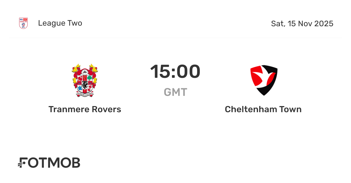 Tranmere Rovers vs Cheltenham Town - live score, predicted lineups and ...
