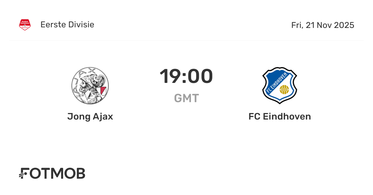 Jong Ajax vs FC Eindhoven - live score, predicted lineups and H2H stats
