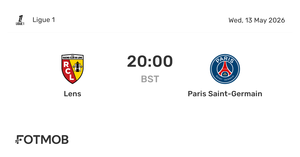 Lens vs PSG - live score, predicted lineups and H2H stats