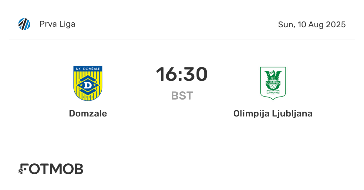Domzale vs Olimpija Ljubljana - marcador en vivo, alineaciones ...