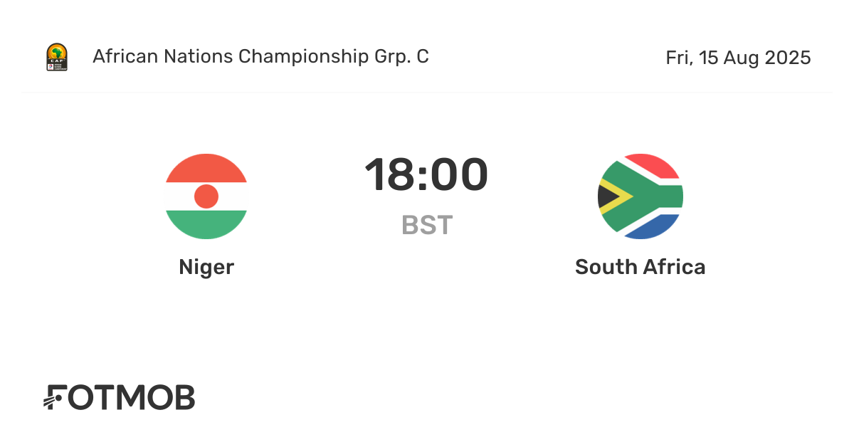 Niger vs South Africa - live score, predicted lineups and H2H stats