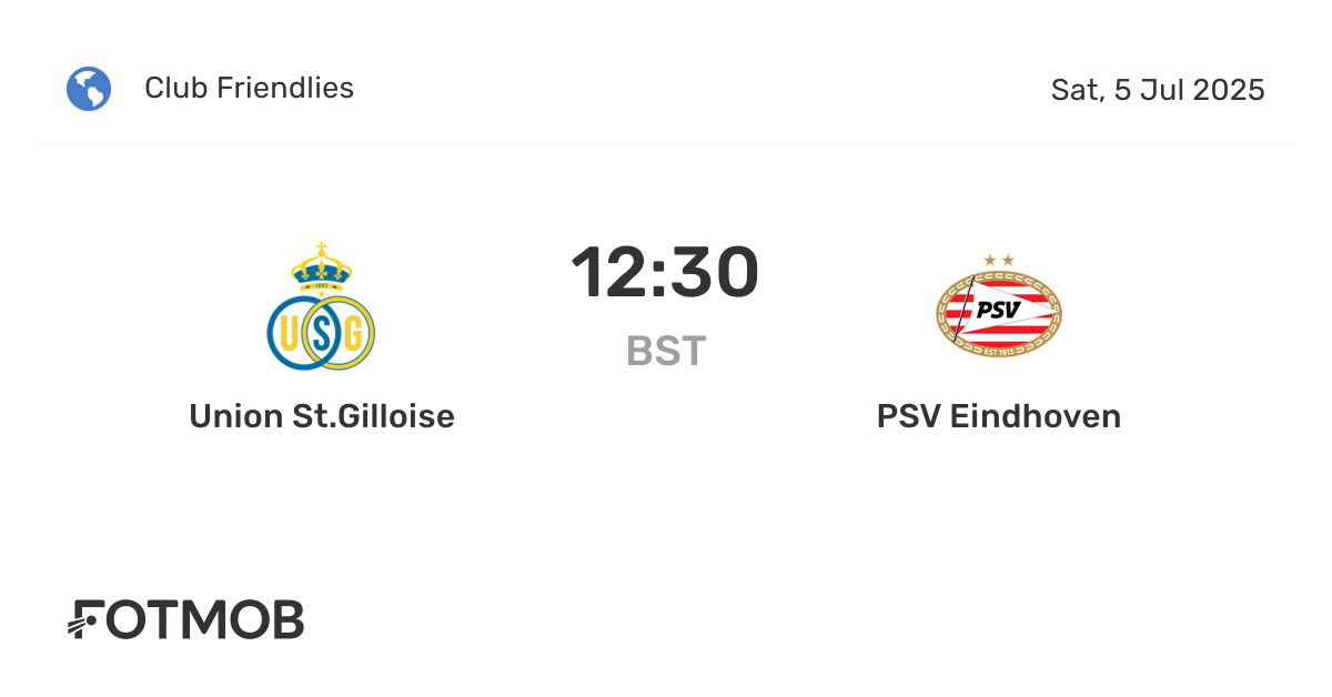 Union St.Gilloise vs PSV Eindhoven - live score, predicted lineups and ...