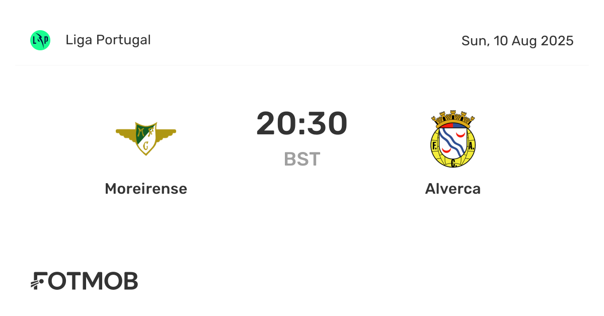 Moreirense vs Alverca - live score, predicted lineups and H2H stats