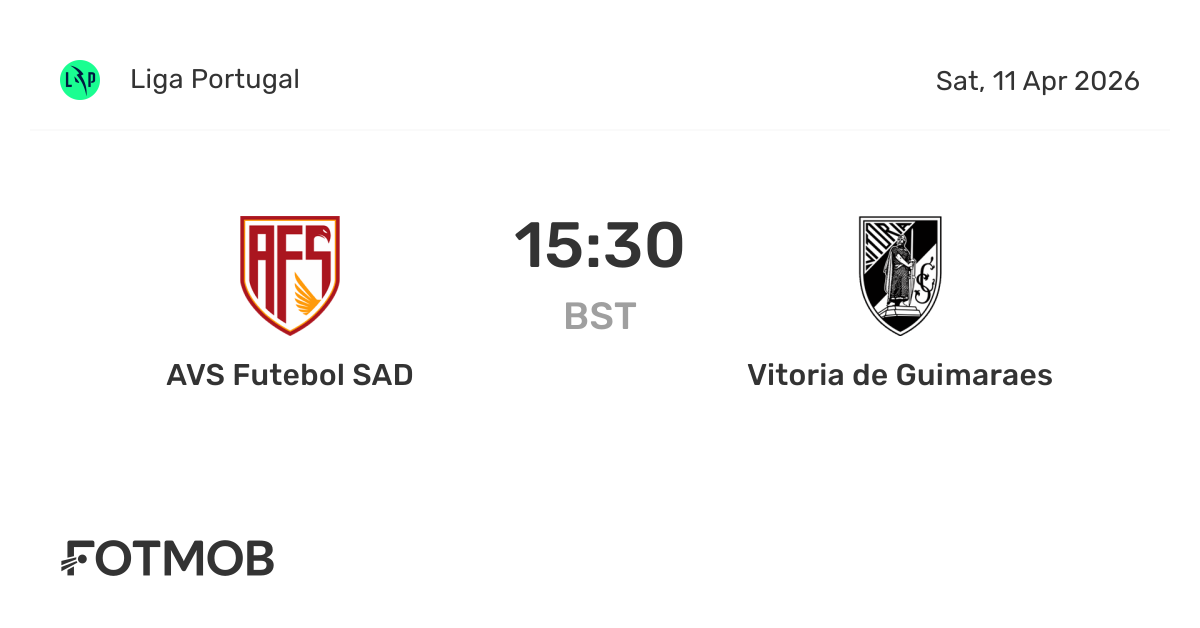AVS Futebol SAD vs Vitoria de Guimaraes - live score, predicted lineups ...