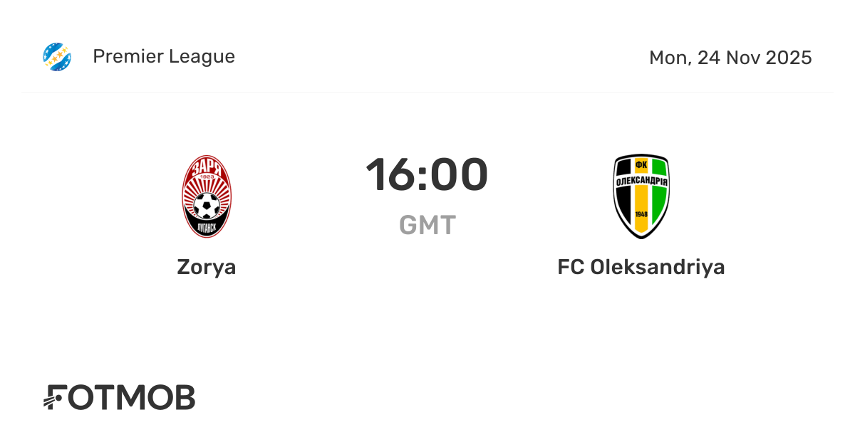 Zorya vs FC Oleksandriya - live score, predicted lineups and H2H stats