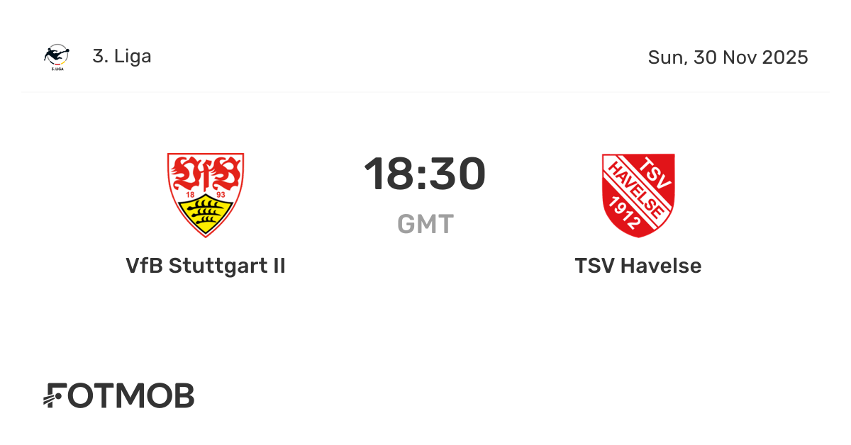 VfB Stuttgart II vs TSV Havelse - live score, predicted lineups and H2H ...