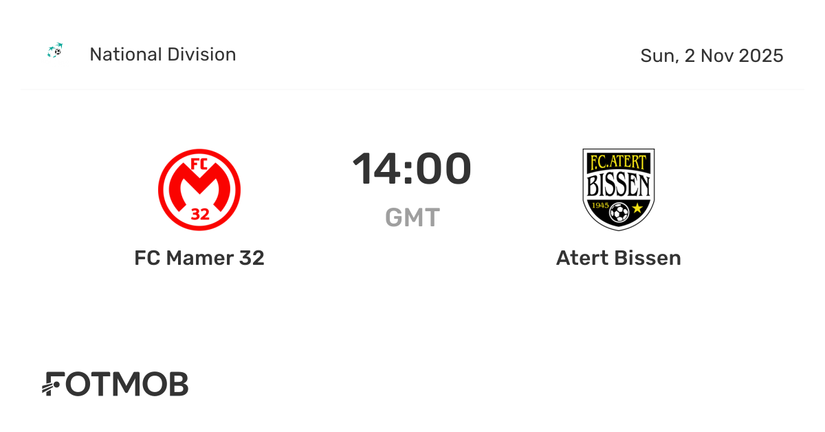 FC Mamer 32 vs Atert Bissen - live score, predicted lineups and H2H stats