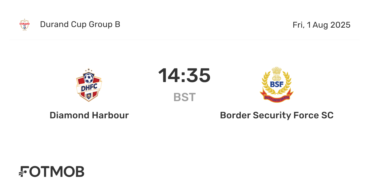 Diamond Harbour vs Border Security Force SC - live score, predicted lineups and H2H stats