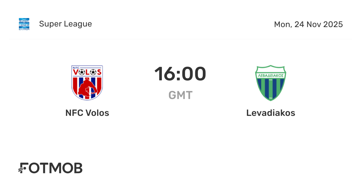 NFC Volos vs Levadiakos - marcador en vivo, alineaciones previstas y ...