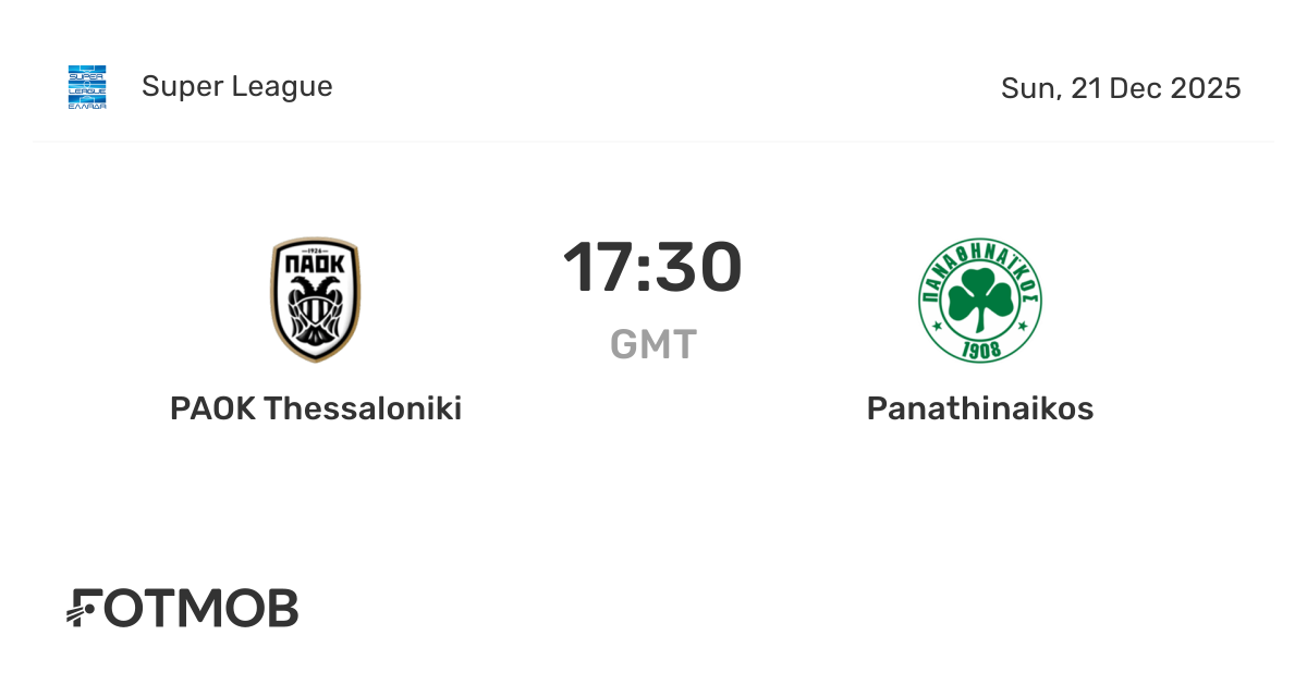 PAOK Thessaloniki vs Panathinaikos - live score, predicted lineups and ...