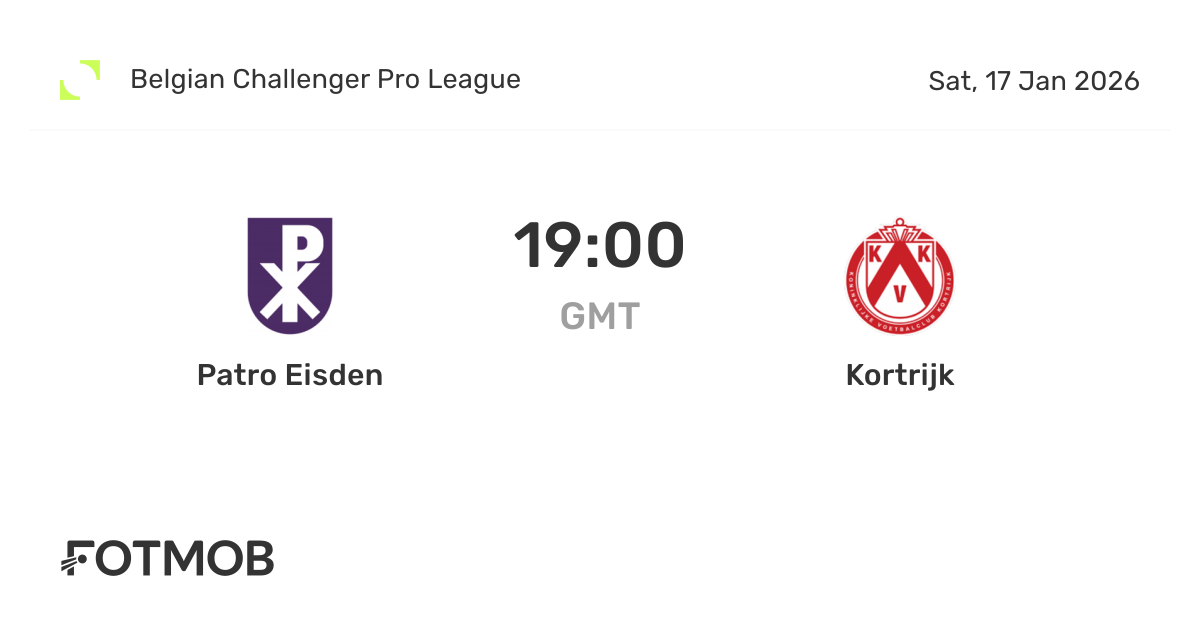 Patro Eisden tegen Kortrijk - live score, voorspelde opstellingen en ...