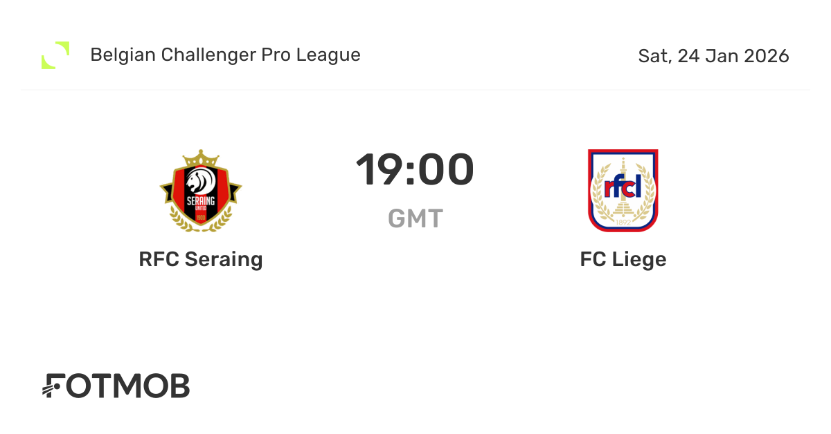 RFC Seraing vs FC Liege - marcador en vivo, alineaciones previstas y ...