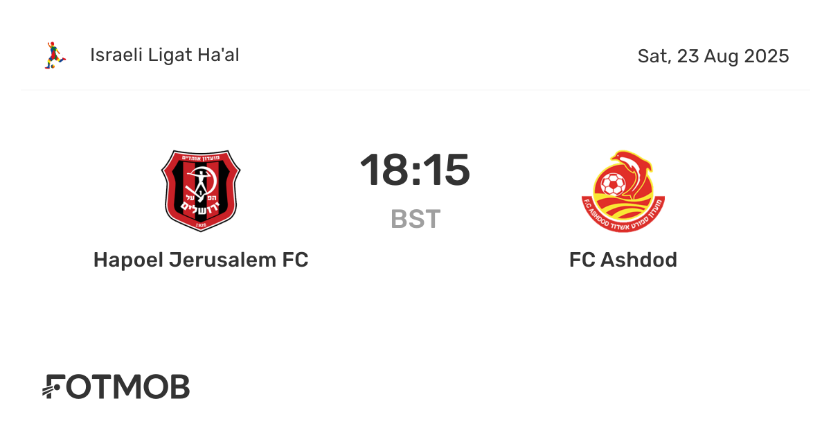 Hapoel Jerusalem FC vs FC Ashdod - marcador en vivo, alineaciones ...