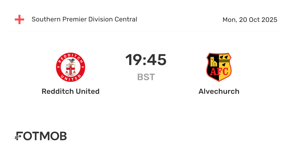 Redditch United vs Alvechurch - marcador en vivo, alineaciones ...