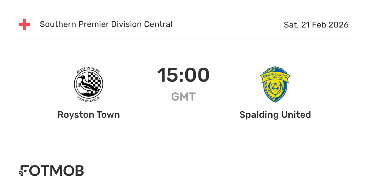 Royston Town vs Spalding United - marcador en vivo, alineaciones ...