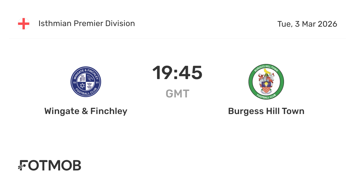 Wingate & Finchley vs Burgess Hill Town - live score, predicted lineups ...