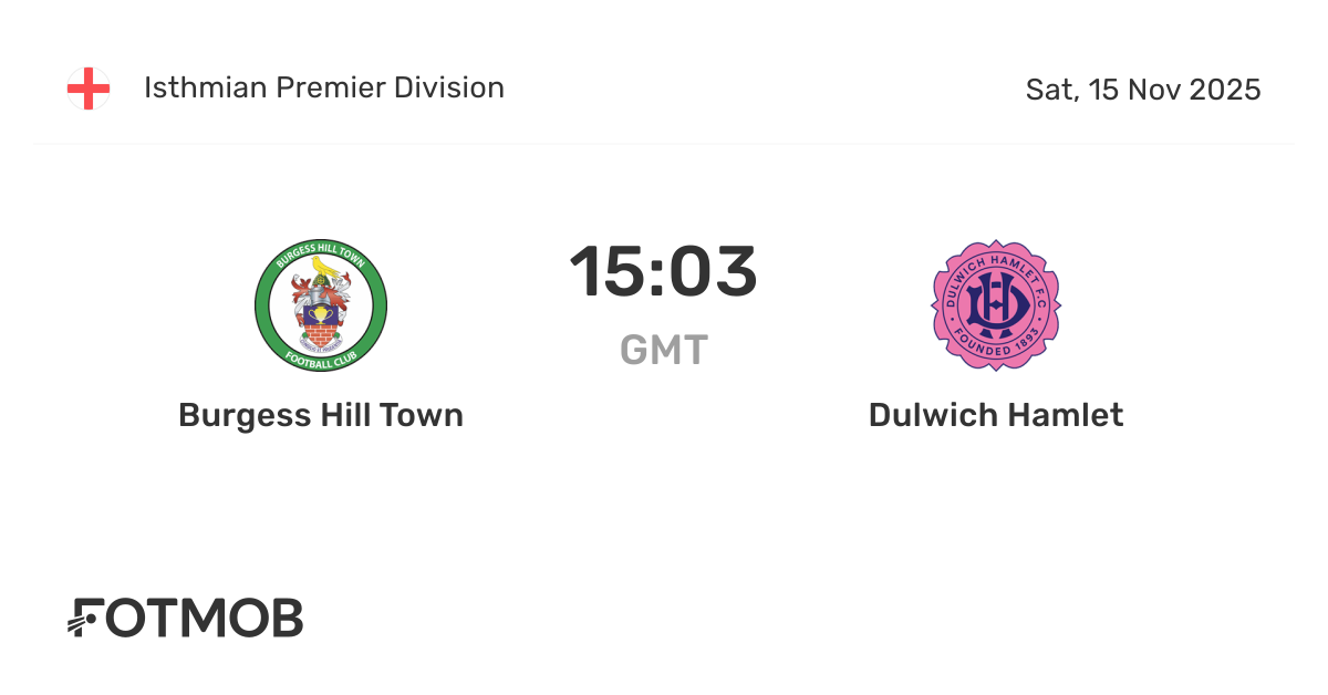 Burgess Hill Town vs Dulwich Hamlet - live score, predicted lineups and ...