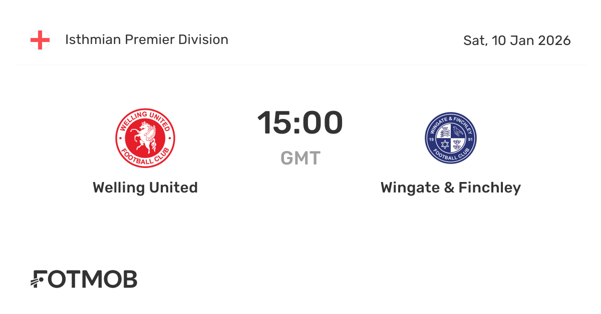 Welling United vs Wingate & Finchley - live score, predicted lineups ...