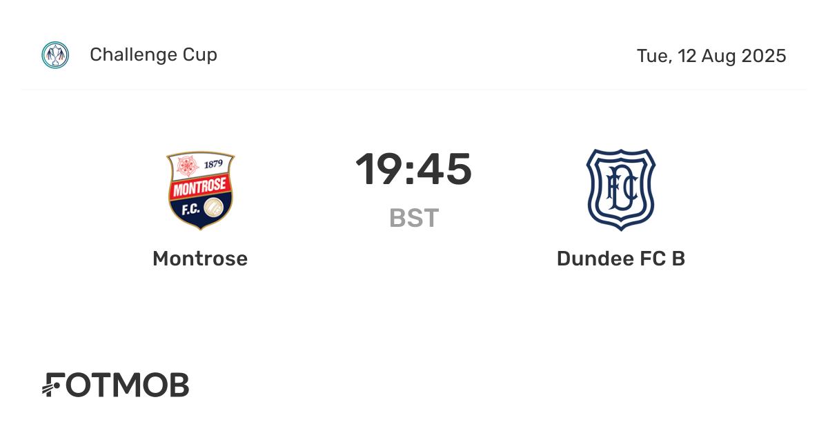 Montrose vs Dundee FC B - marcador en vivo, alineaciones previstas y ...