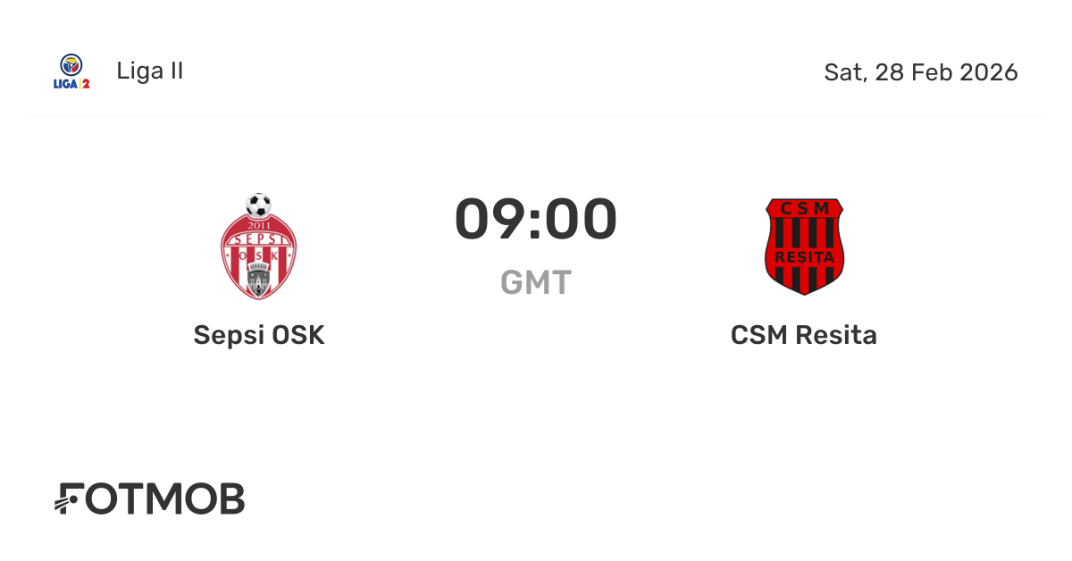 Sepsi OSK vs CSM Resita - live score, predicted lineups and H2H stats