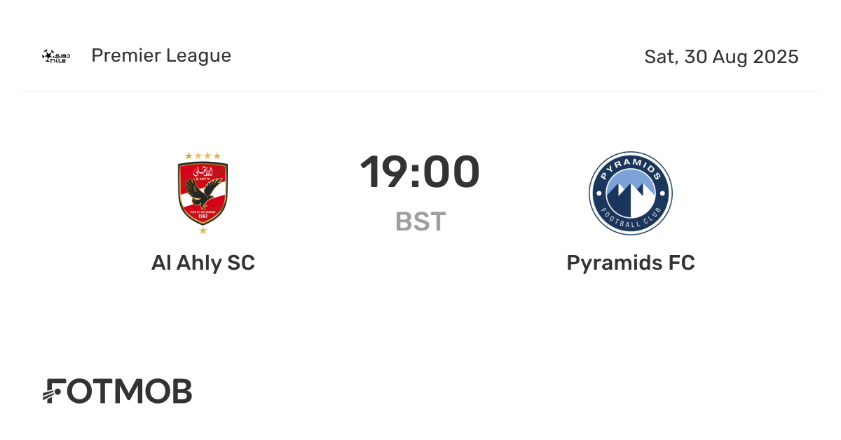 Al Ahly SC vs Pyramids FC - live score, predicted lineups and H2H stats
