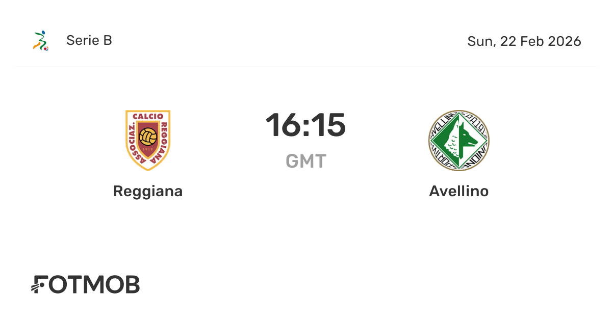 Reggiana vs Avellino - live score, predicted lineups and H2H stats