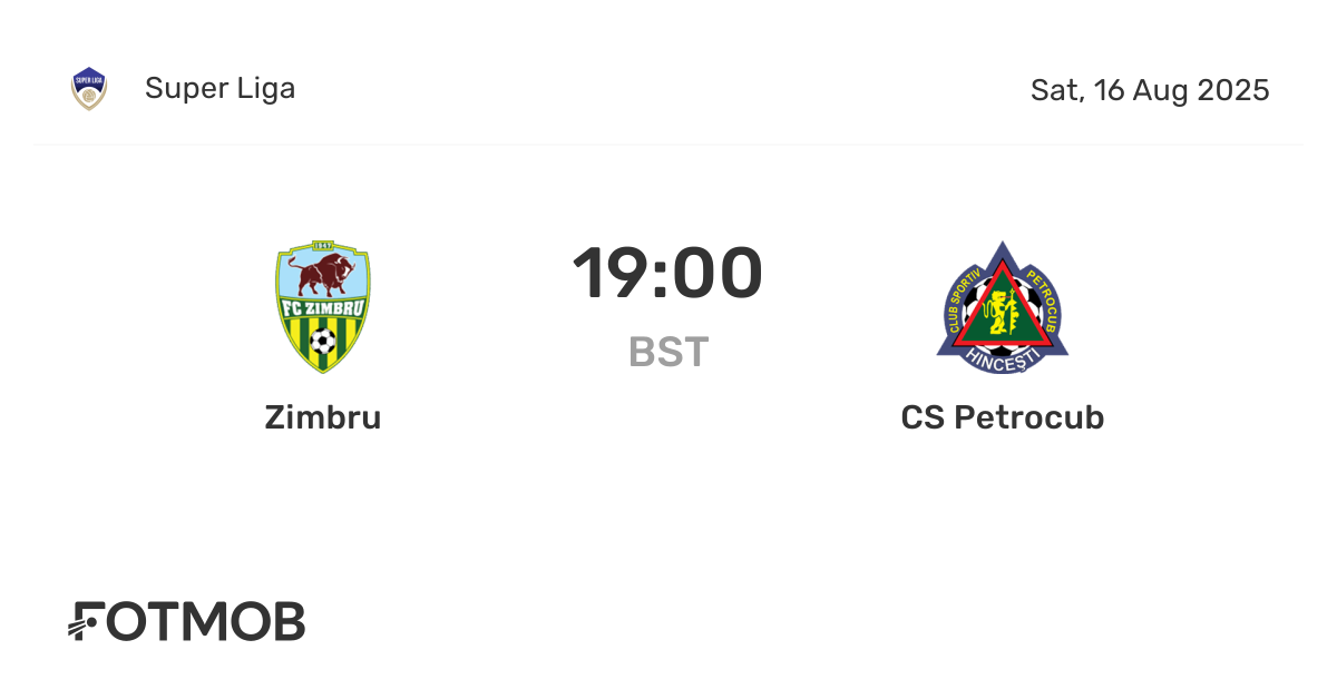 Zimbru vs CS Petrocub - marcador en vivo, alineaciones previstas y ...