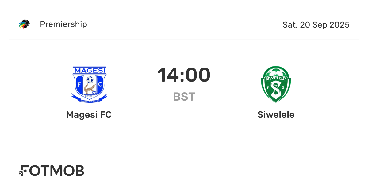 Magesi FC vs Siwelele - live score, predicted lineups and H2H stats