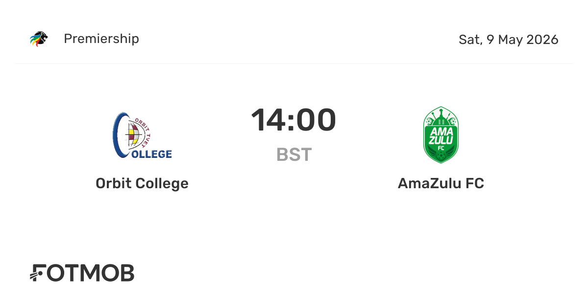 Orbit College vs AmaZulu FC - live score, predicted lineups and H2H stats