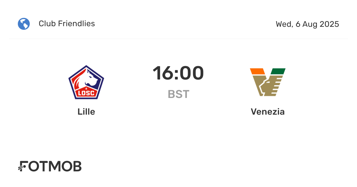 Lille vs Venezia - live score, predicted lineups and H2H stats