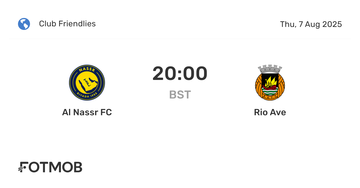 Al Nassr FC vs Rio Ave - live score, predicted lineups and H2H stats