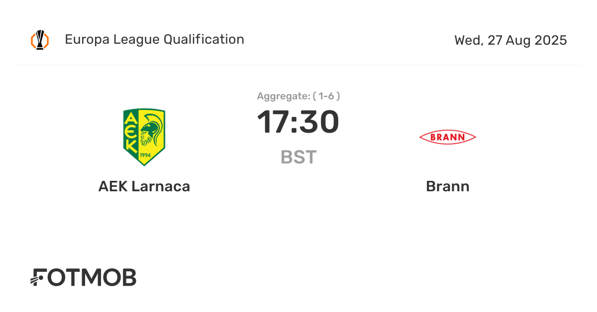AEK Larnaca vs Brann - live score, predicted lineups and H2H stats