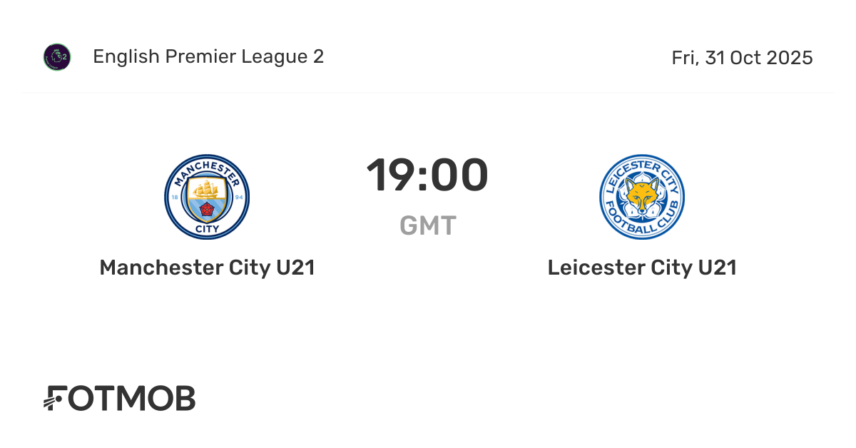 Manchester City U21 contre Leicester City U21 - score en direct ...