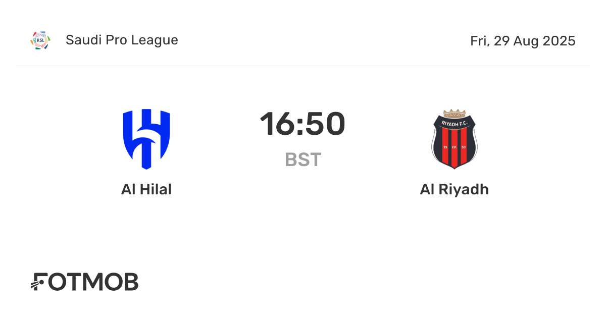 Al Hilal vs Al Riyadh - live score, predicted lineups and H2H stats