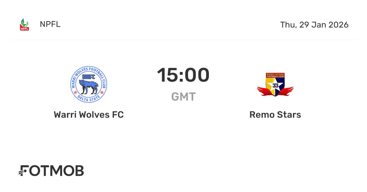 Warri Wolves FC vs Remo Stars - live score, predicted lineups and H2H stats