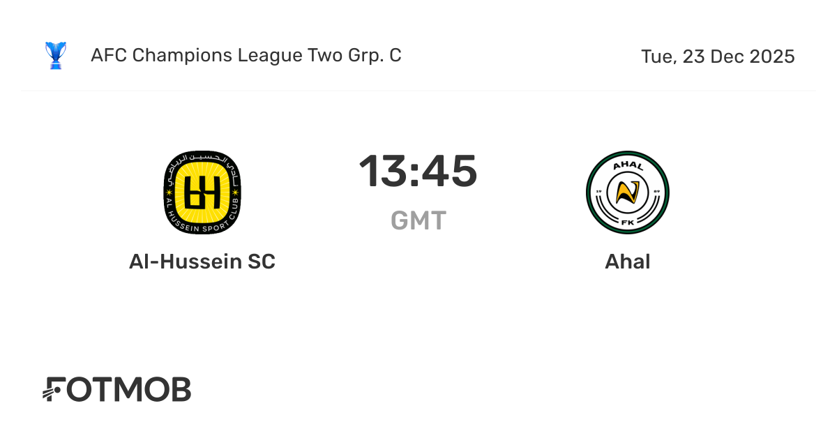 Al-Hussein SC vs Ahal - live score, predicted lineups and H2H stats