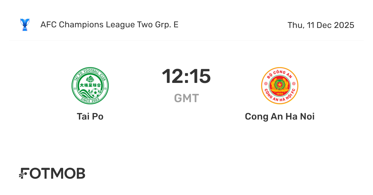 Tai Po vs Cong An Ha Noi - live score, predicted lineups and H2H stats