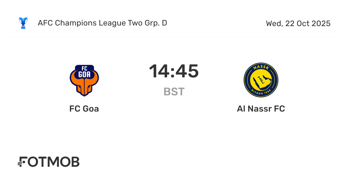 FC Goa vs Al Nassr FC - live score, predicted lineups and H2H stats