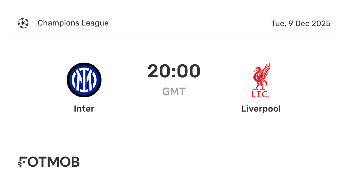 Inter vs Liverpool - live score, predicted lineups and H2H stats