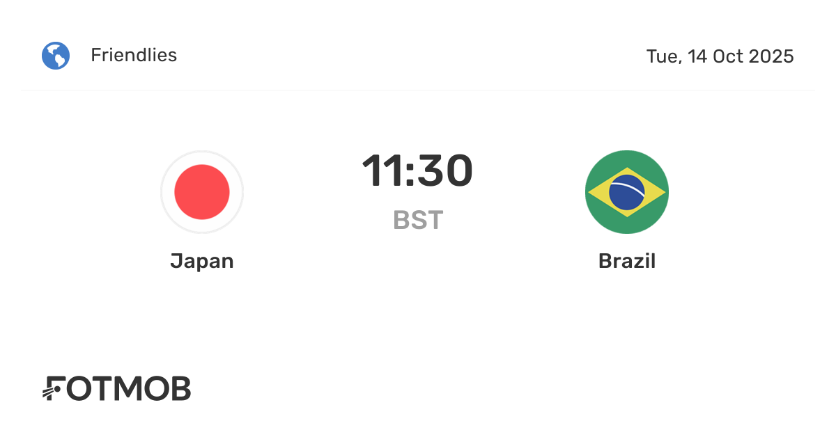 Japan vs Brazil - live score, predicted lineups and H2H stats