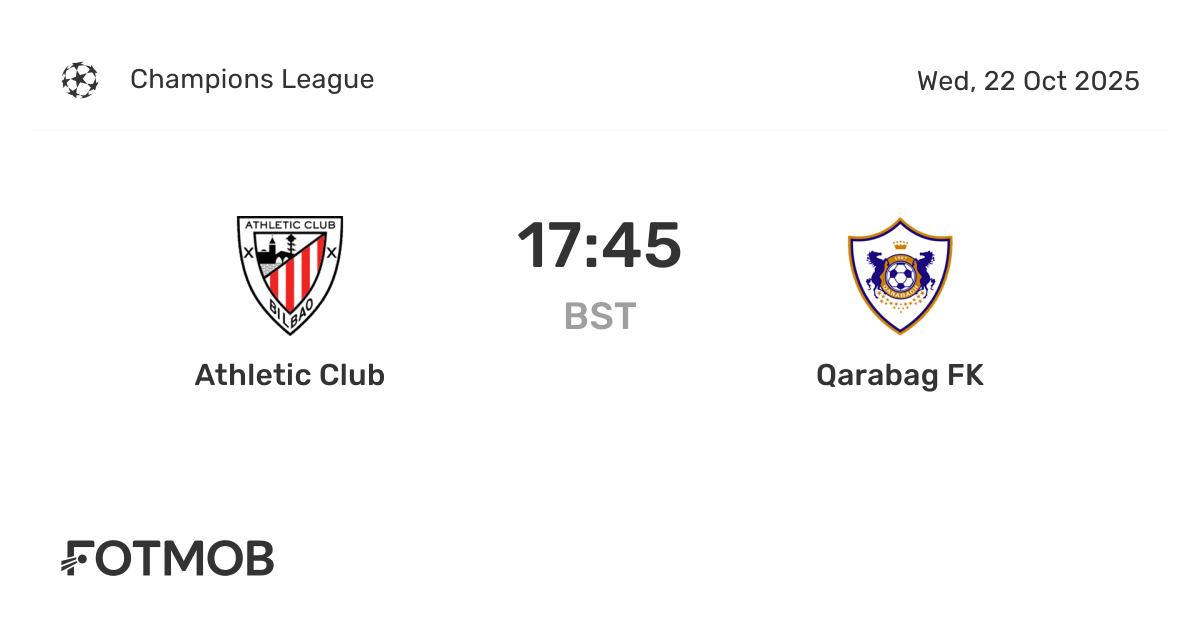 Athletic Club vs Qarabag FK - live score, predicted lineups and H2H stats