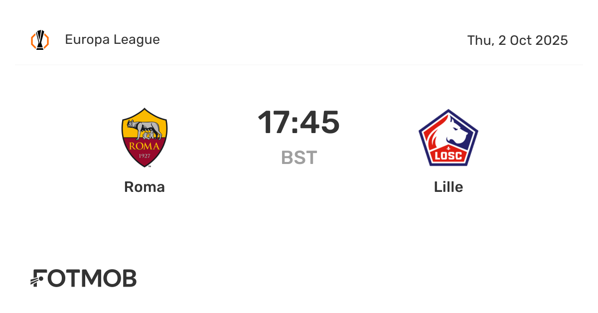 Roma vs Lille - marcador en vivo, alineaciones previstas y estadísticas H2H
