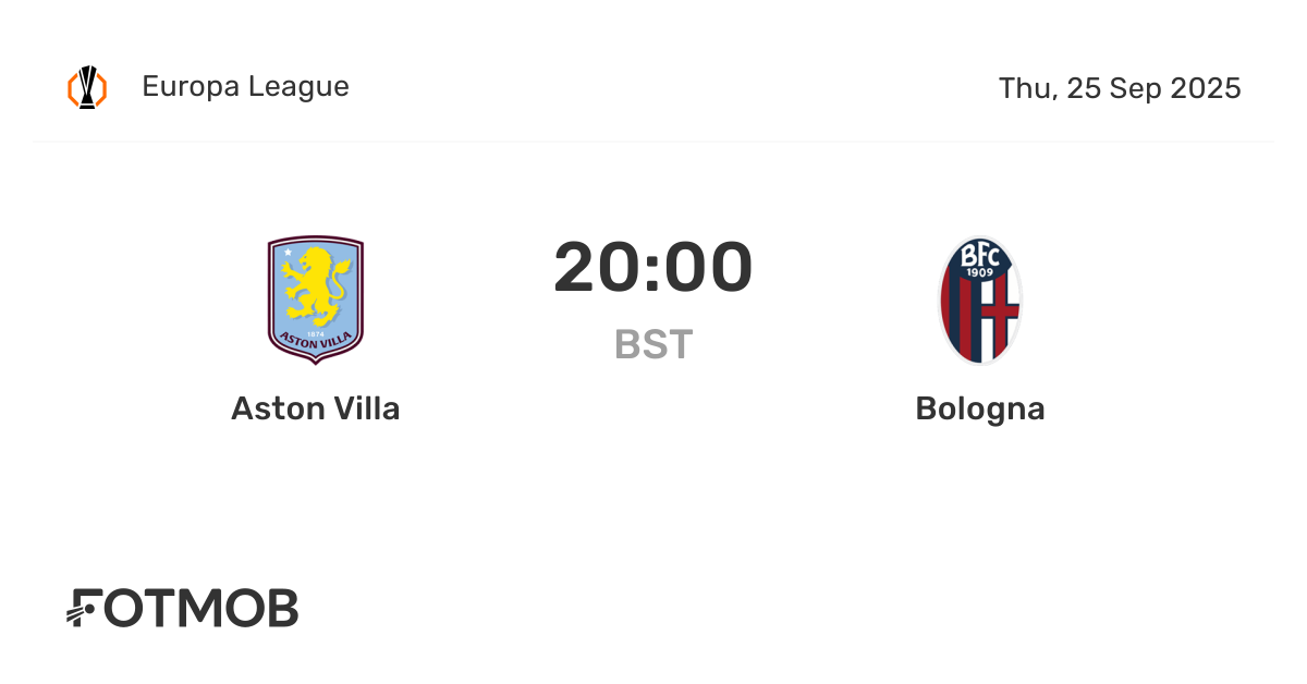 Aston Villa vs Bologna - live score, predicted lineups and H2H stats
