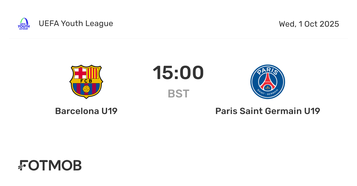 Barcelona U19 vs Paris Saint Germain U19 - live score, predicted ...
