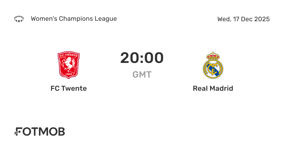 FC Twente (W) vs Real Madrid (W) - live score, predicted lineups and ...