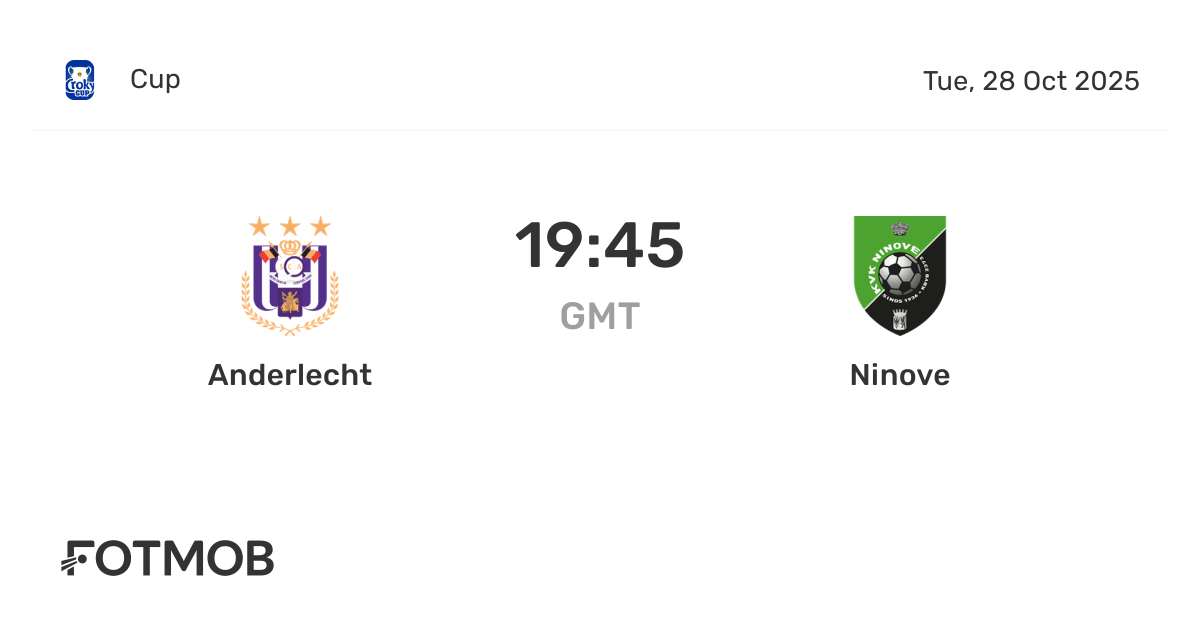 Anderlecht vs Ninove - live score, predicted lineups and H2H stats
